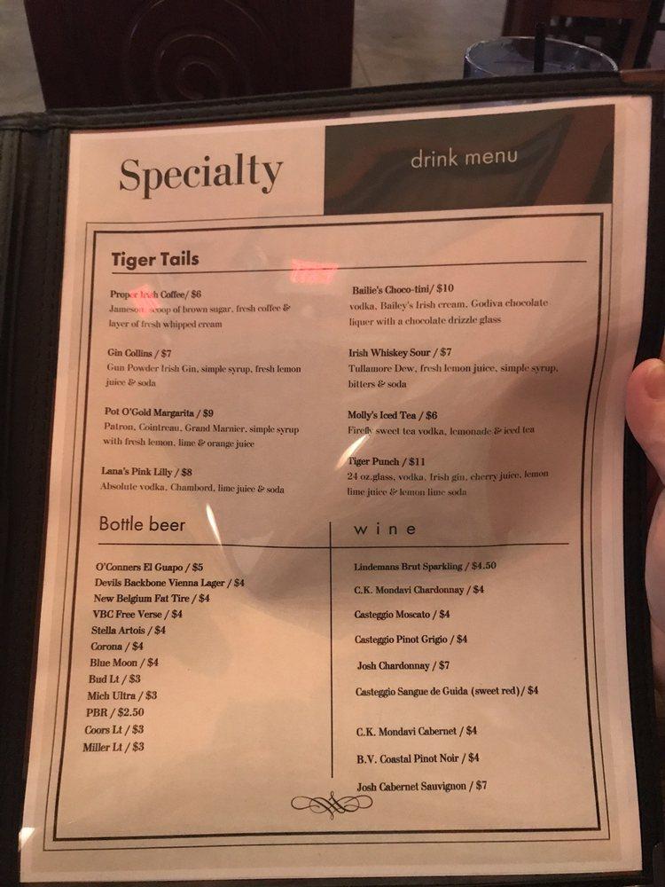 Menu at CELTIC TIGER pub & bar, Chesapeake