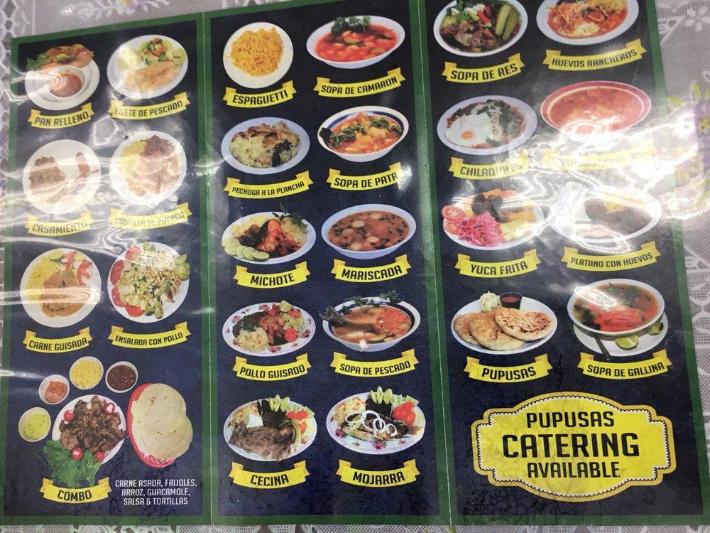Carta del restaurante Silvia Pupuseria, National City