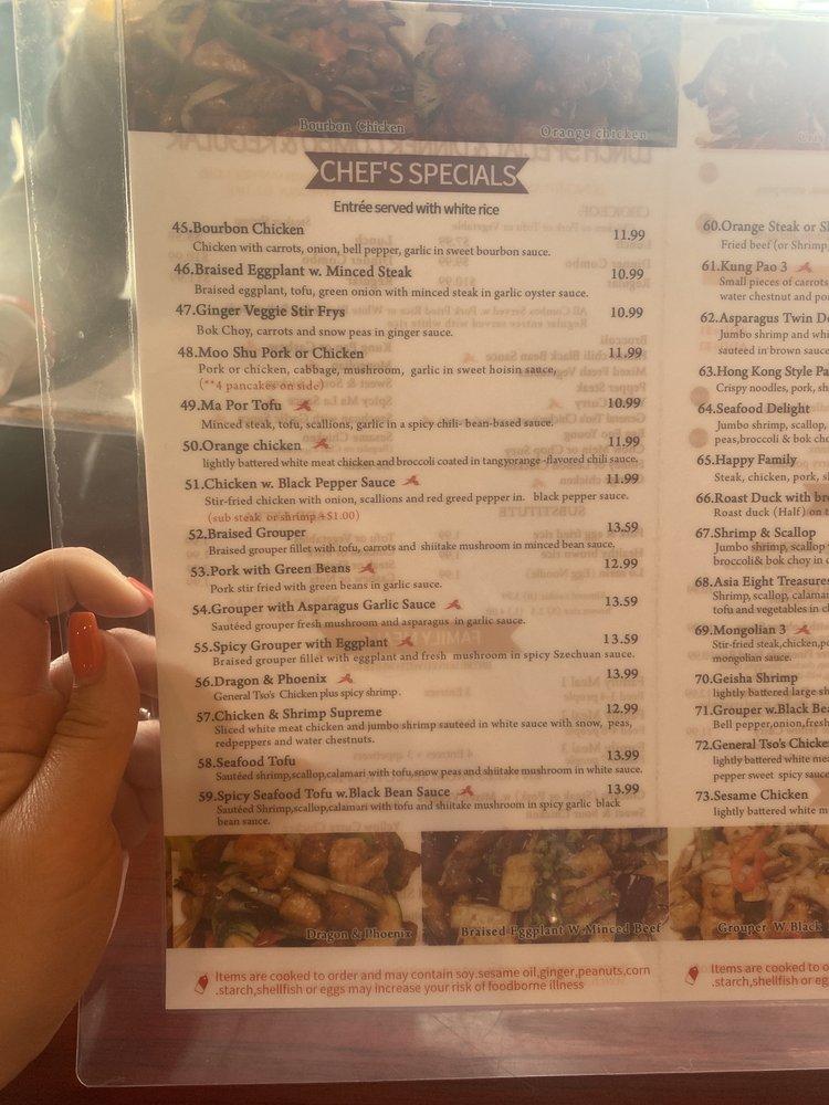 Menu at Asian Kitchen restaurant, Sarasota