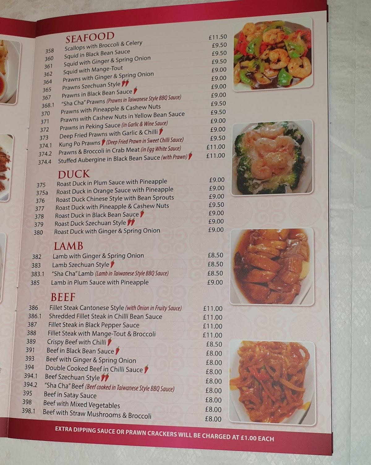 Menu at Golden Palace restaurant, Oxted, 40 Station Rd W