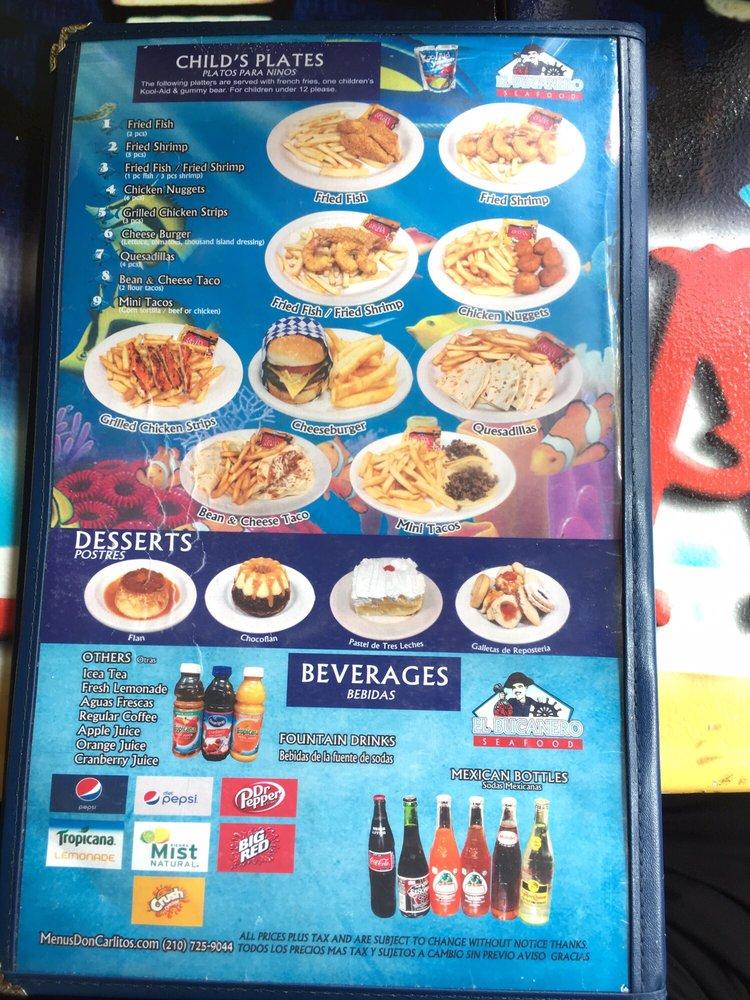 Menu at El Bucanero - Blanco restaurant, San Antonio, Blanco Rd