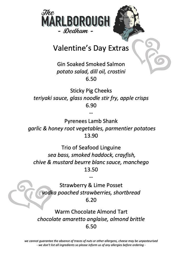 Menu at The Marlborough pub & bar, Colchester