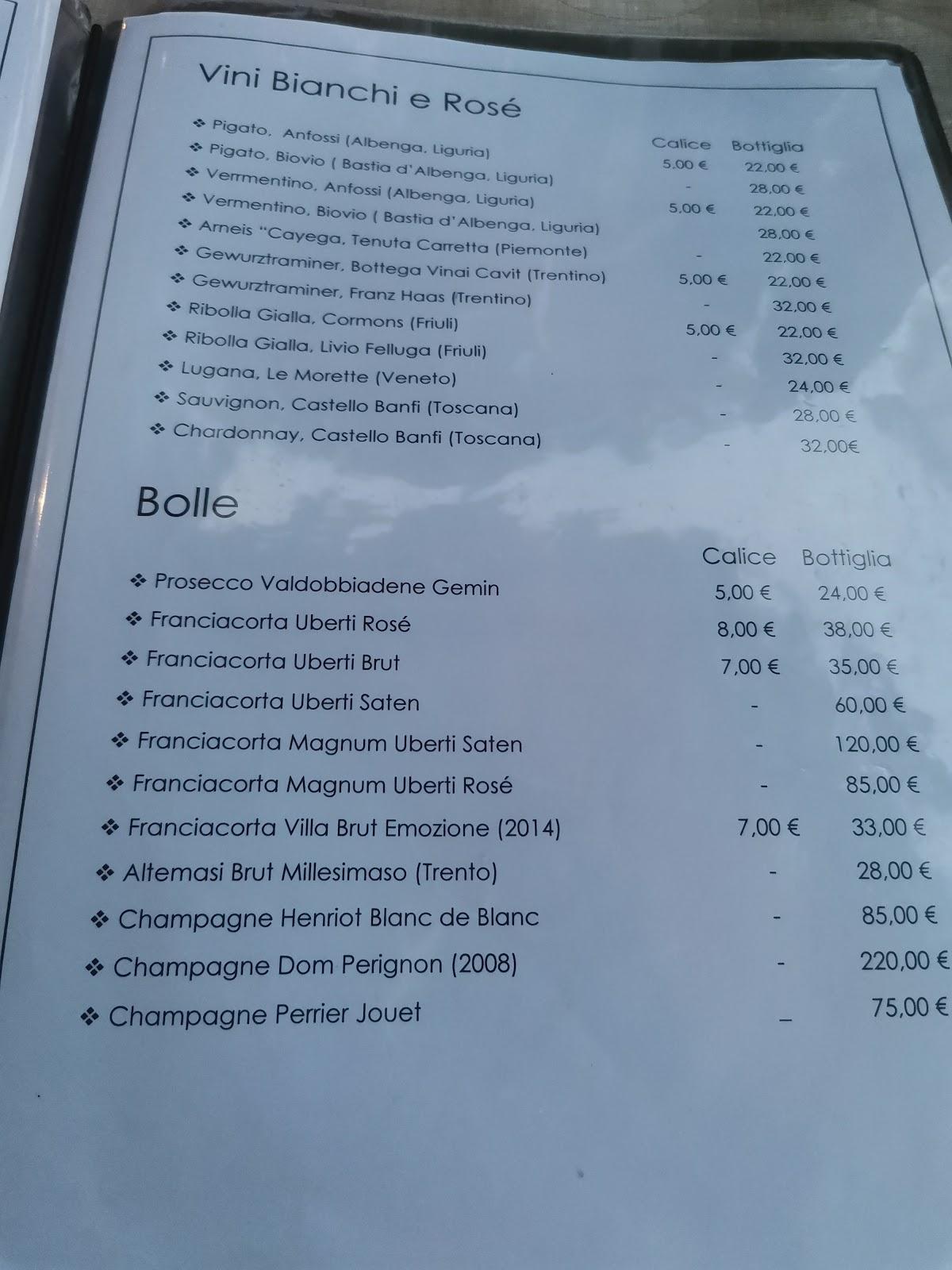 Menu da Atipico Ristorante Cruderia, Alassio