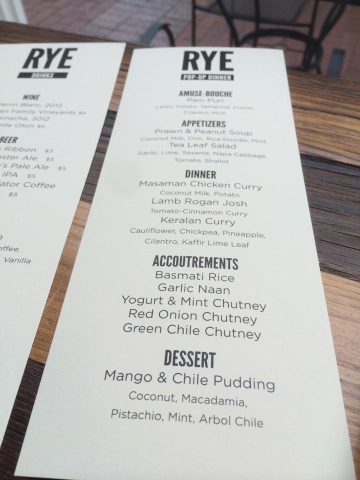 Menu at Atlantic No. 5 cafe, Louisville