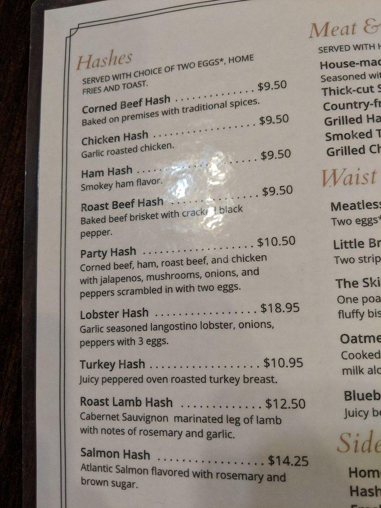 Menu at Mary's Hash House restaurant, Las Vegas, S Decatur Blvd