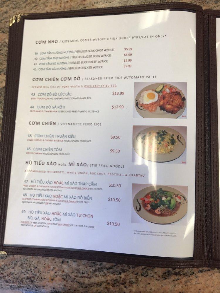 Menu at Com Tam Thuan Kieu Restaurant, Tucson