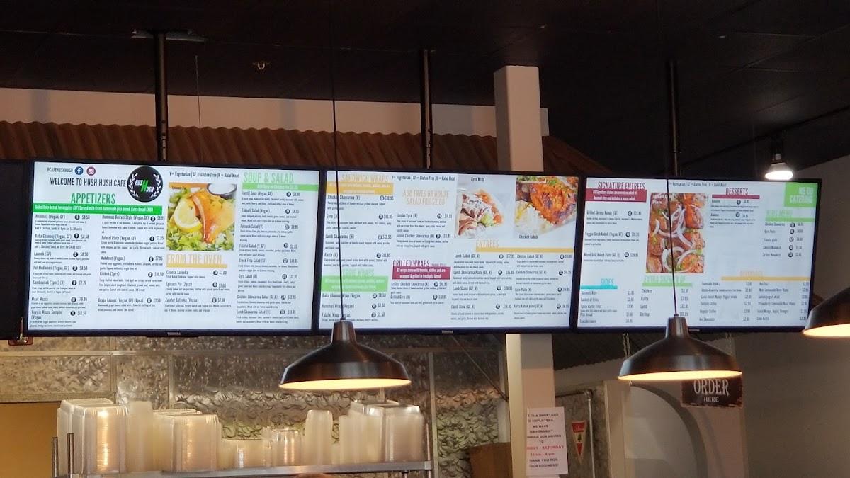 Menu at Hush Hush Cafe & Catering, Lake Oswego, Bangy Rd