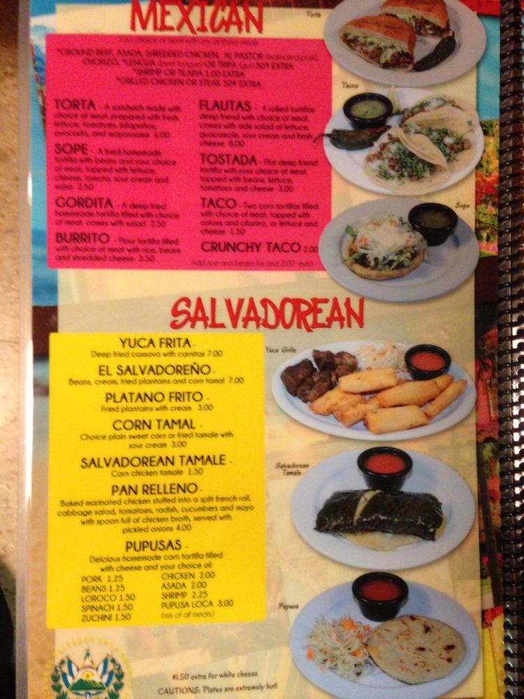 Menu at La Paz Grocery & Restaurant, Marshall