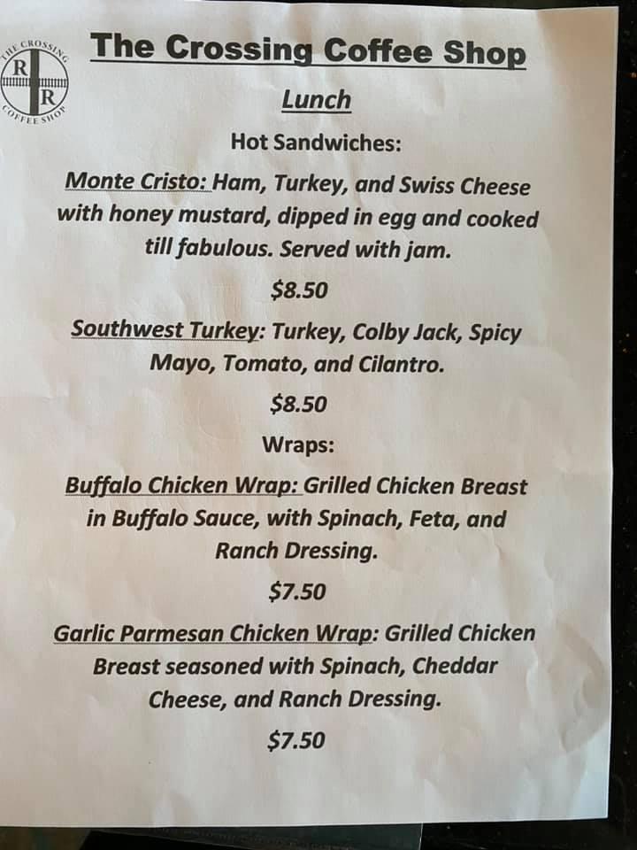 Menu at The Crossing Coffee Shop desserts, Cleveland
