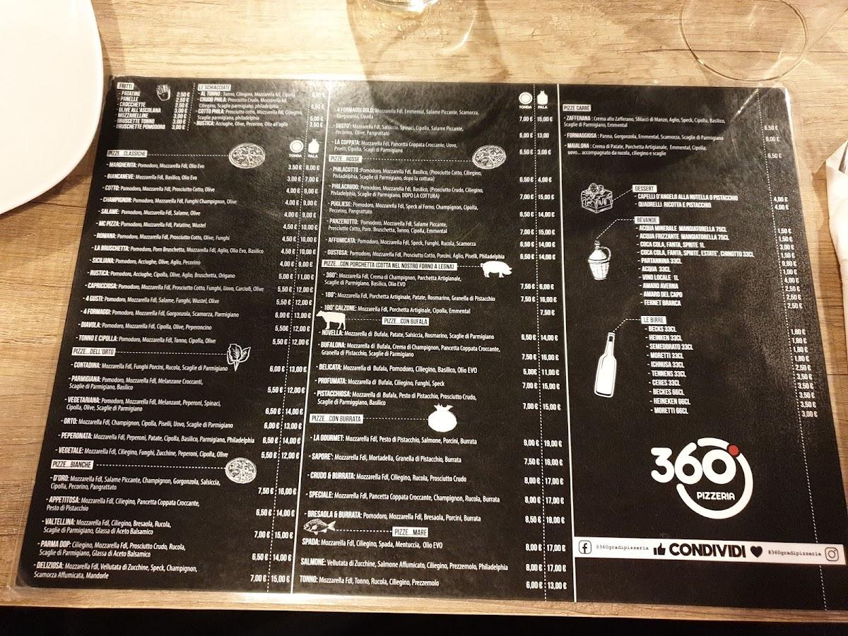 Menu at 360° Gradi Pizzeria - Delia, Delia