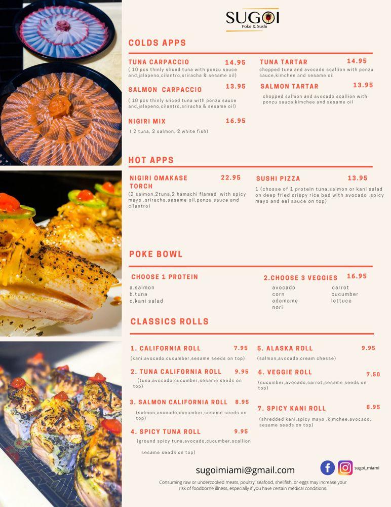 Menu at Closed restaurant, Aventura