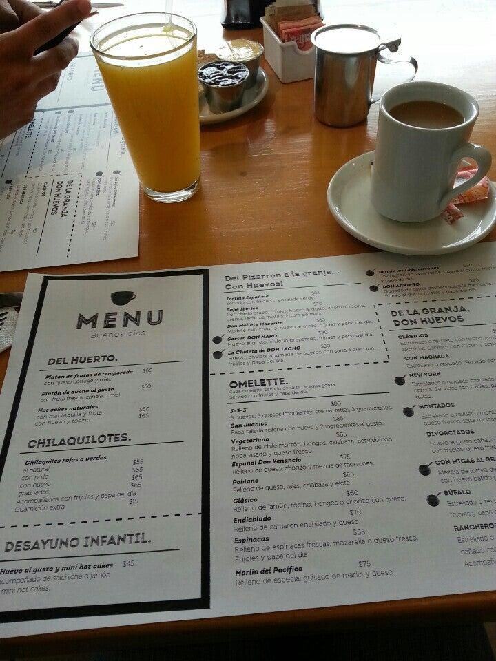 Menu at El Don De Comer restaurant, Tecate