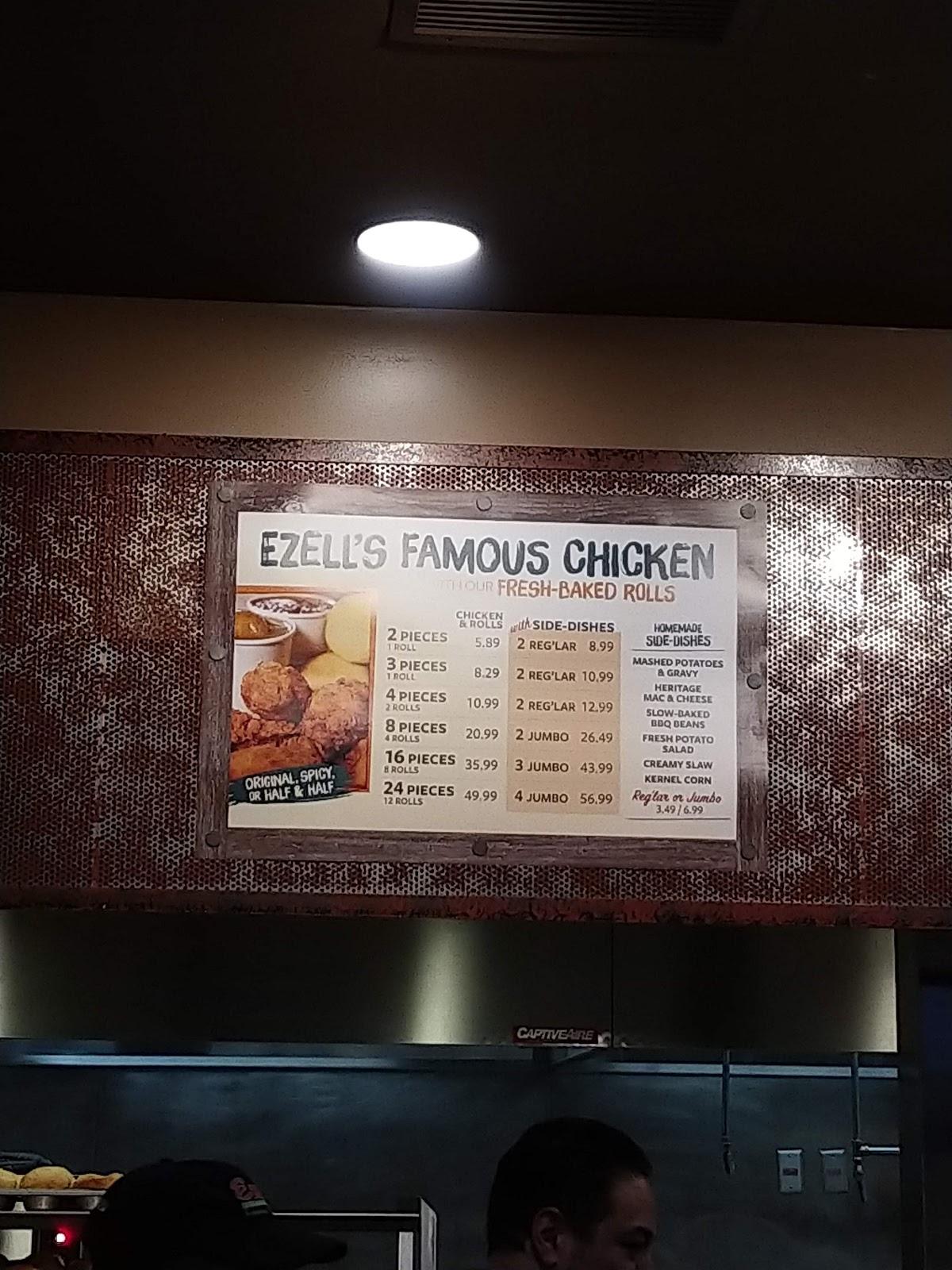 Menu at Ezell's Famous Chicken restaurant, Tigard