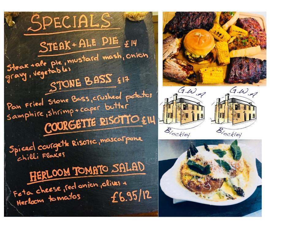 Menu at The Great Western Arms pub & bar, Blockley