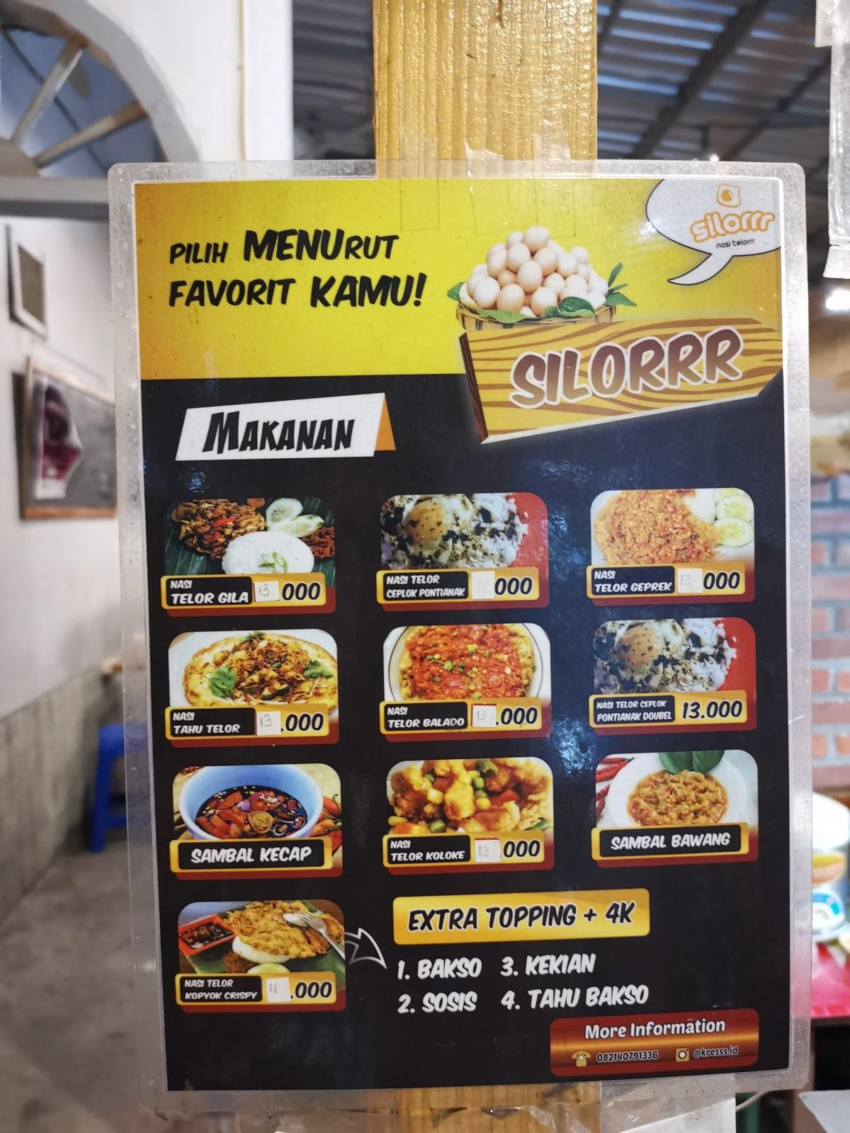 Menu at Keos Territory cafe, Surabaya