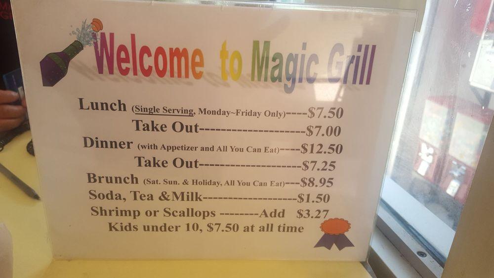 Menu at Magic Grill restaurant, Garwood