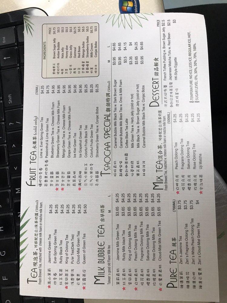 Menu at Qu Japan & TSAOCCA desserts, King of Prussia, 160 N Gulph Rd ...