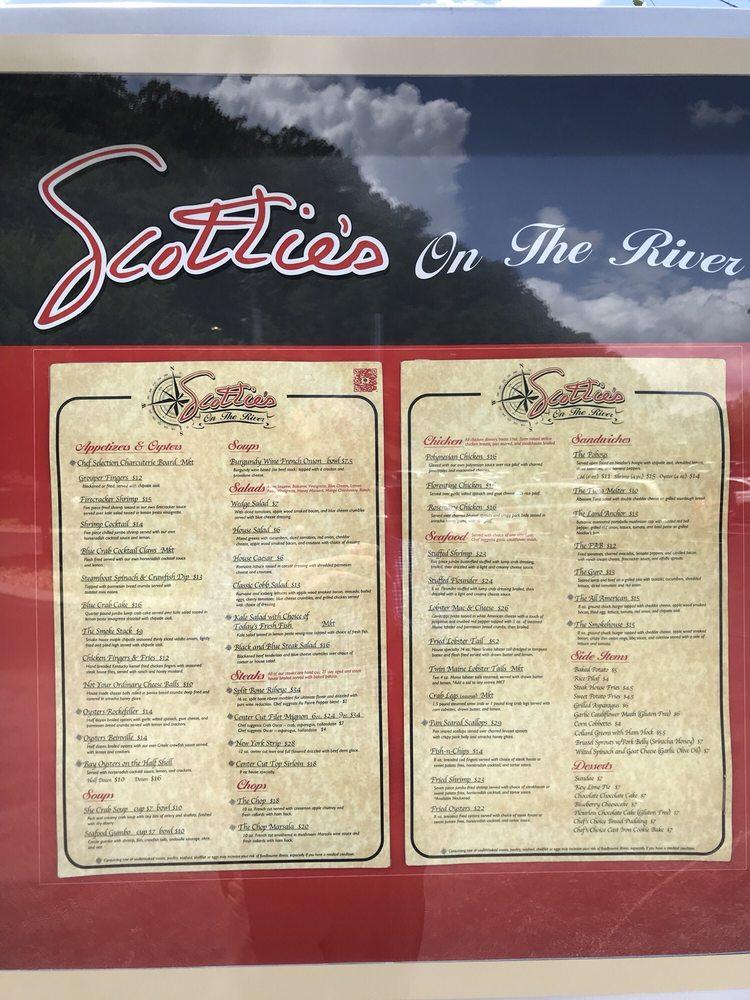 Menu at Scotties On The River pub & bar, Chattanooga