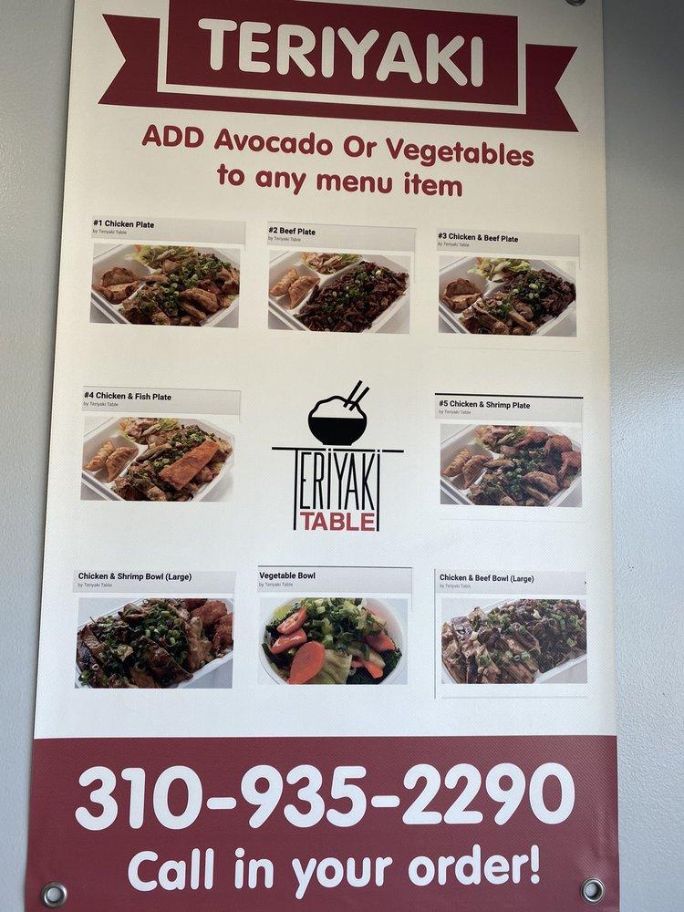 Menu at Teriyaki Table - San Pedro fast food, Rancho Palos Verdes, N ...