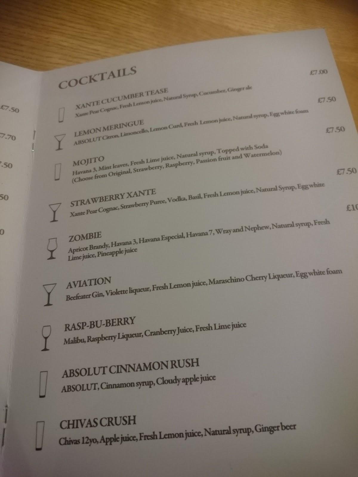Menu at The Acoustic Lounge pub & bar, Stockport
