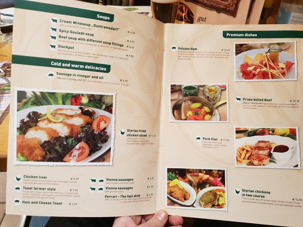 Menu at Autobahnrestaurant & Motorhotel Oldtimer, Guntramsdorf