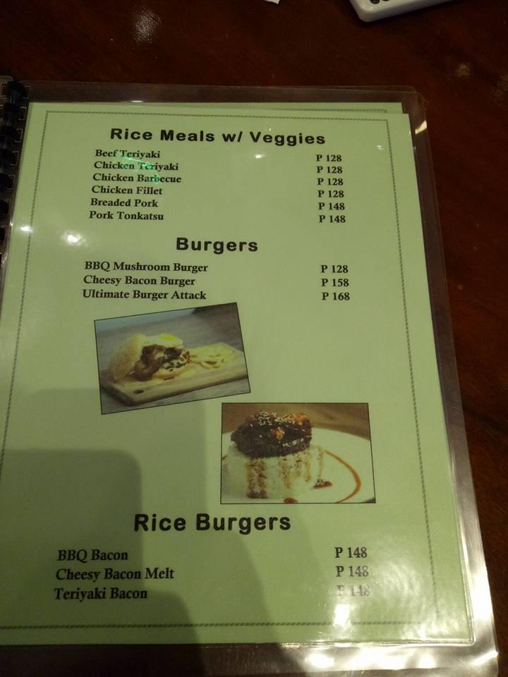 Menu at FoodAttack restaurant, Manila