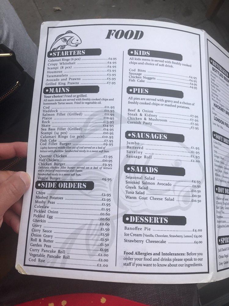 Menu at Hoxton Fish House pub & bar, London