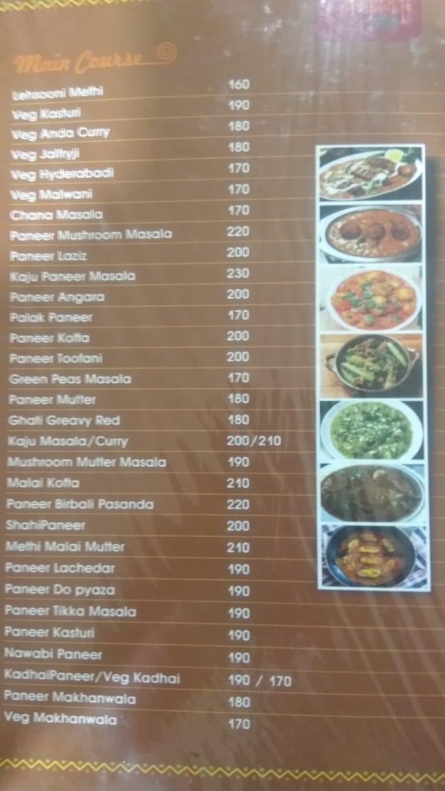 Menu at Naivedyam Veg Restaurant and Lawn, Solapur, MV92+GVM
