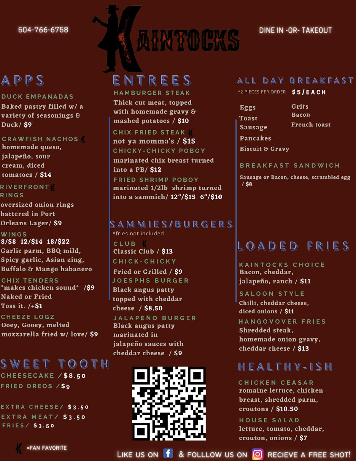 Menu at Pour House @ District pub & bar, New Orleans
