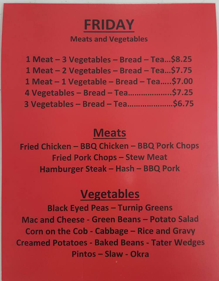 Menu at Carolina Chicken & More restaurant, Gaffney