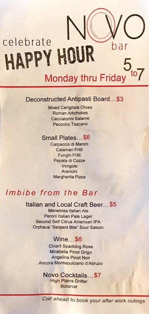 Menu at Novo Cucina pub & bar, Dunwoody