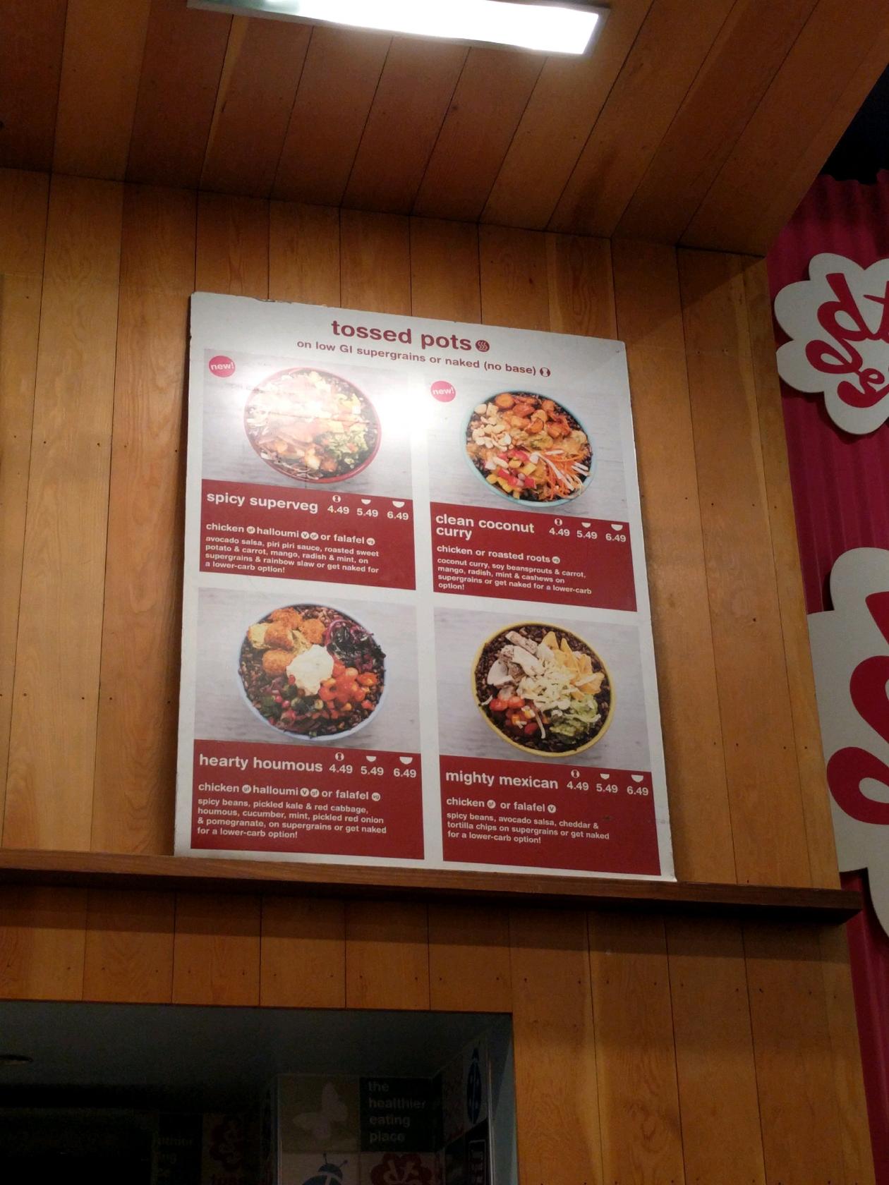Menu at Tossed St Martin’s Lane (Covent Garden) pub & bar, London, 100 ...