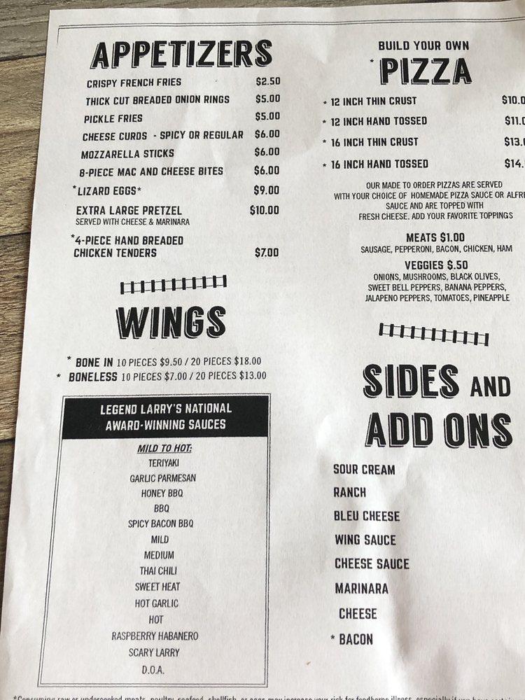 Carta de Junction Pub & Grill, Sturtevant