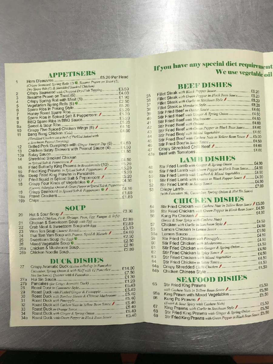 Menu at Eat Well fast food, Bushey