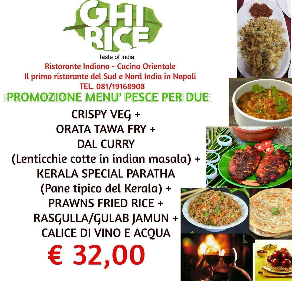 Menu at Ghi rice (indian restaurant), Naples