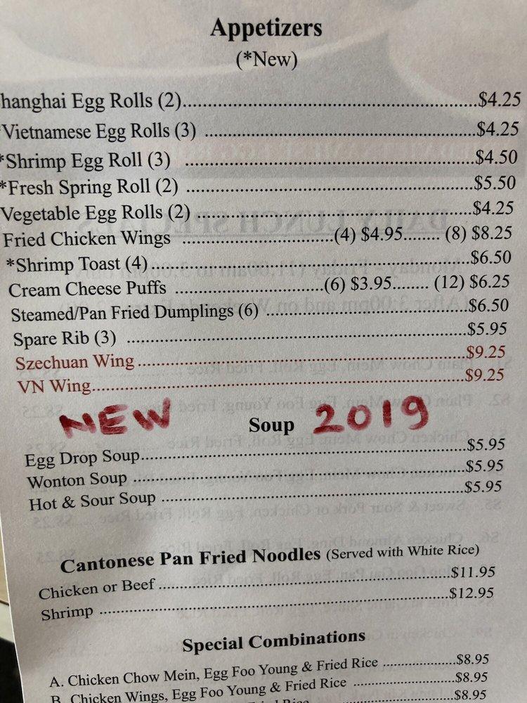 Menu at Sichuan Restaurant, Saint Louis Park