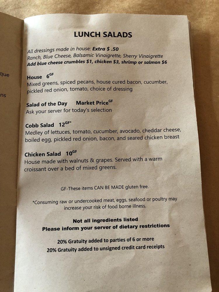 Menu at Angel Oak Restaurant and Bar, Johns Island