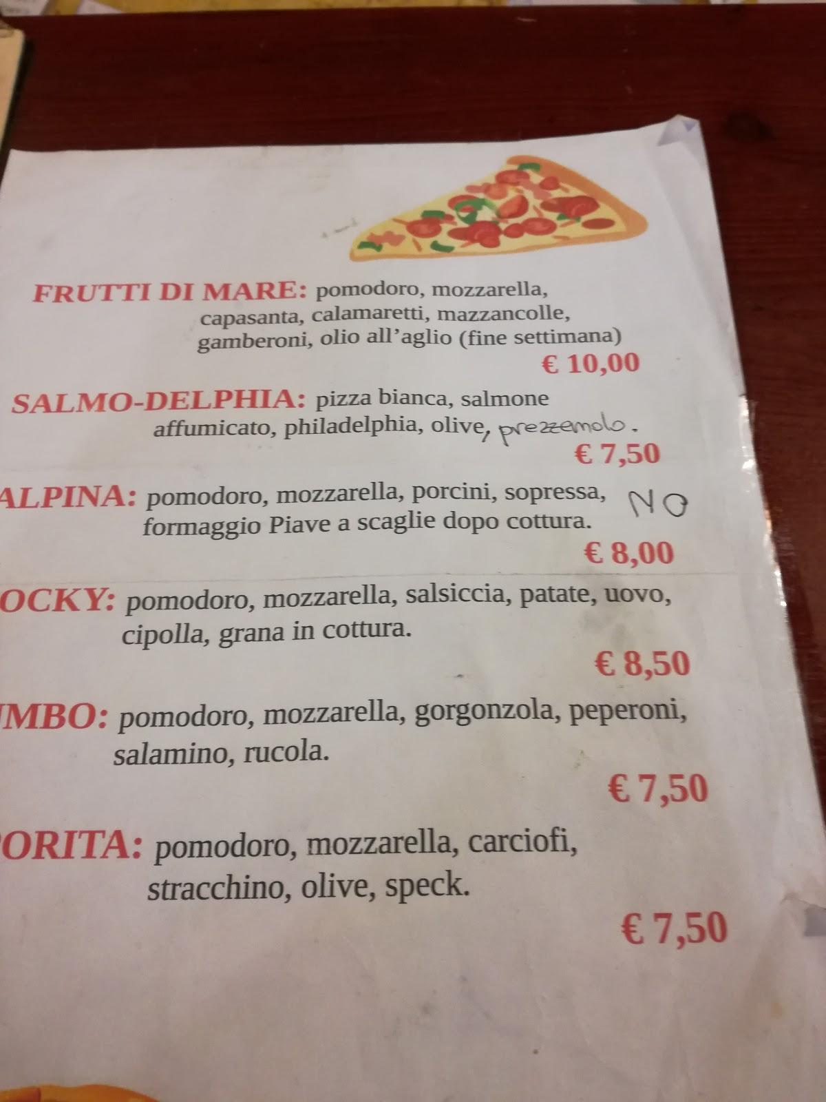 Carta del restaurante Inferno - Pizza & Takeaway, Spresiano
