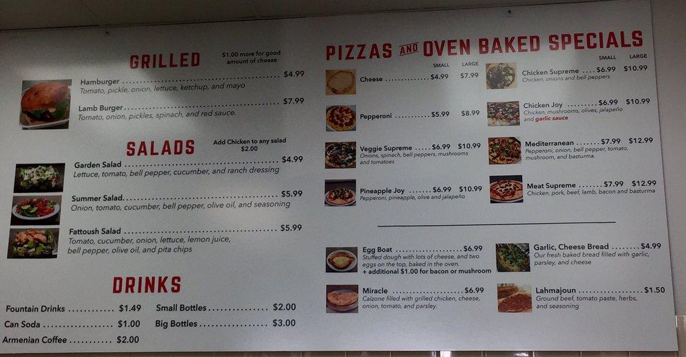 Menu at GGS Food Factory pizzeria, Fresno