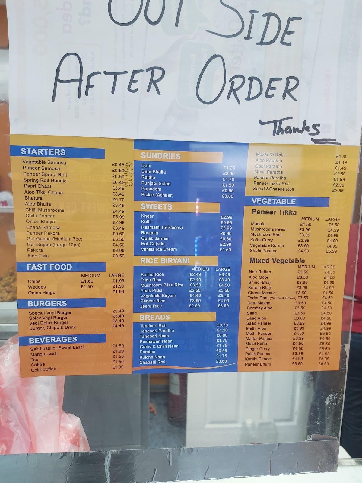 Menu at London Sweet Centre restaurant, Bedford