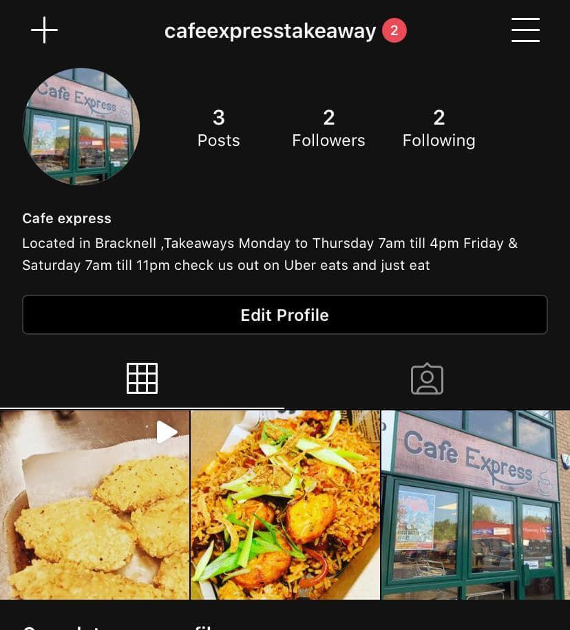 Menu at Cafe Express, Bracknell