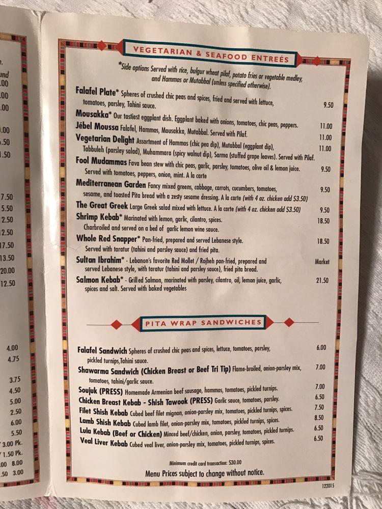 Menu at Carousel Restaurant Glendale, Glendale