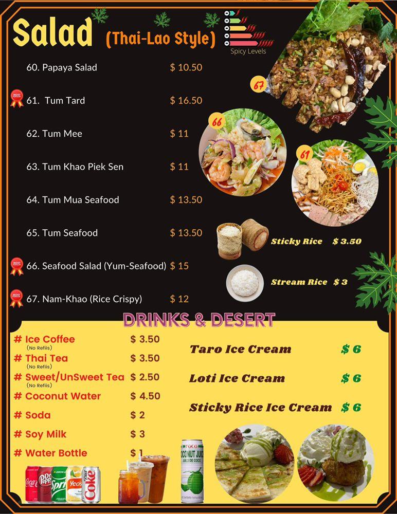 Menu at Thai Barn Restaurant, Fort Worth