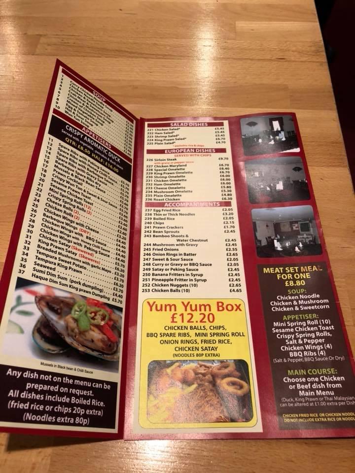 Menu at Aqua restaurant, Airdrie