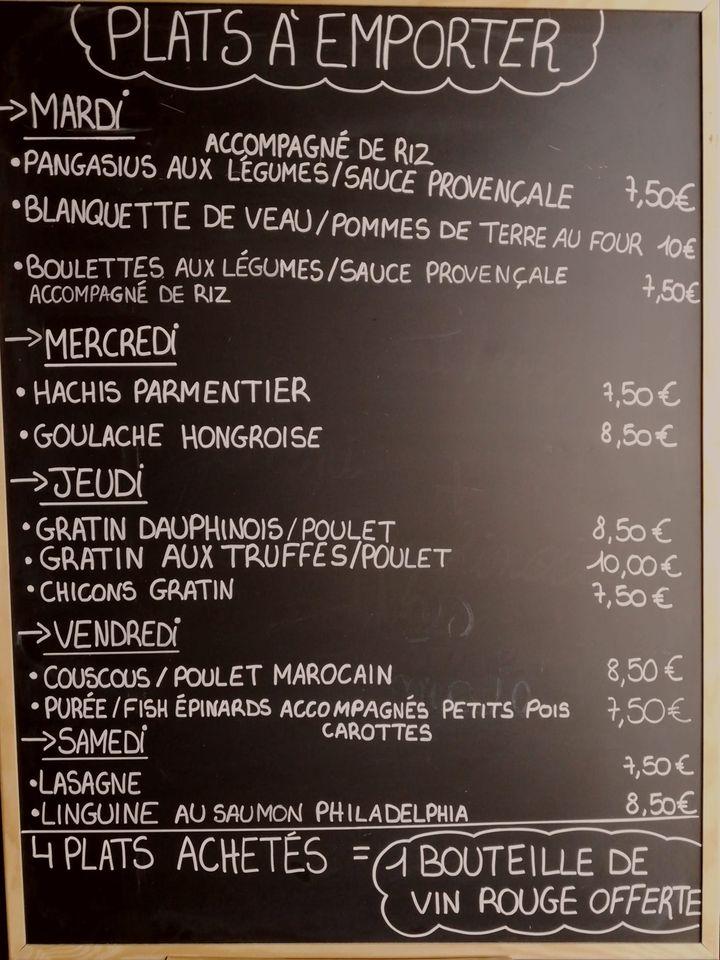 Menu at Le Coin Croustillant, Drogenbos