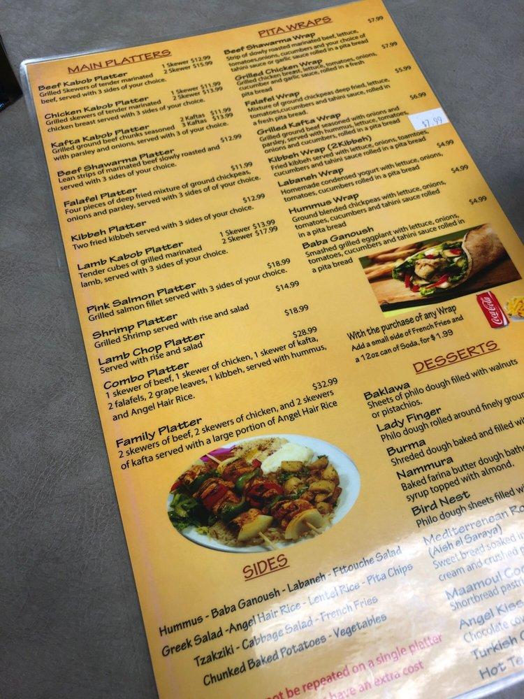 Menu at Pita Grill restaurant, The Crossings, SW 88th St