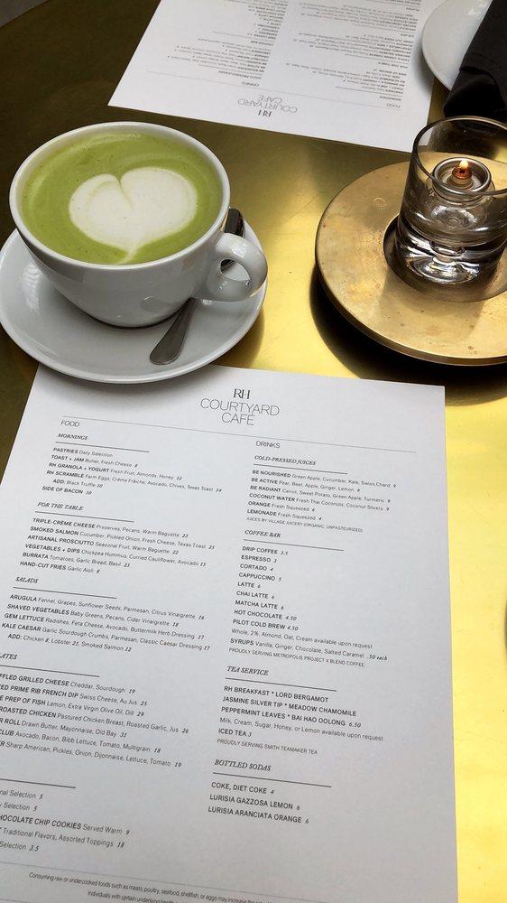 Menu at RH Courtyard Restaurant at RH Toronto, Toronto, Dufferin St