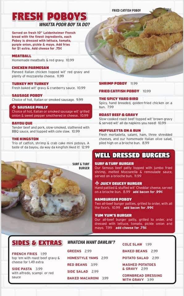 Menu at Fun Zone restaurant, Pearl River