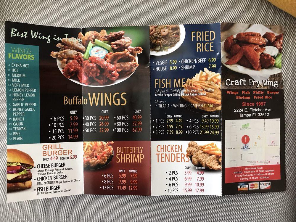Carta del restaurante Craft Fry Wing, Tampa