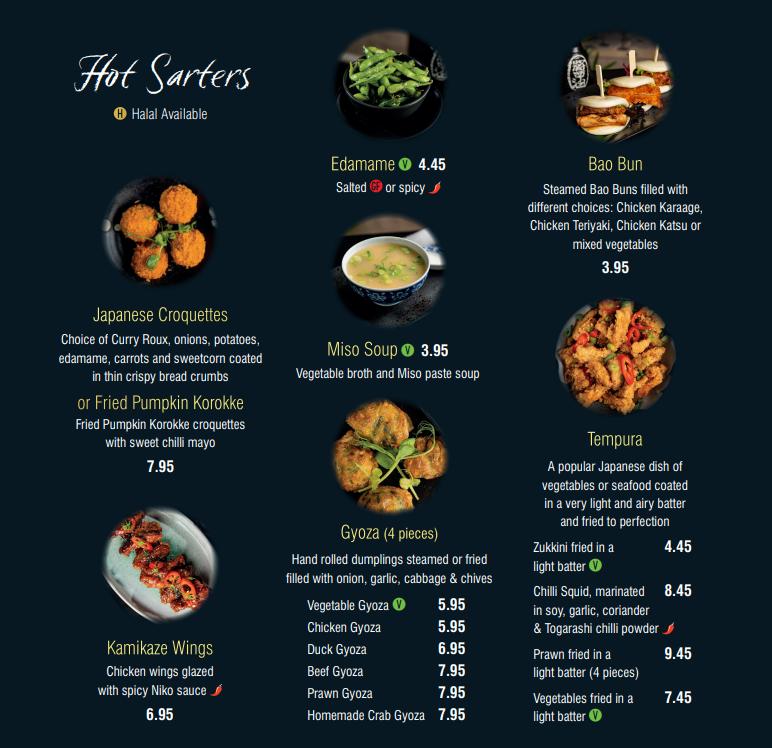 Menu at KAMPAI Knutsford - restaurant, Knutsford